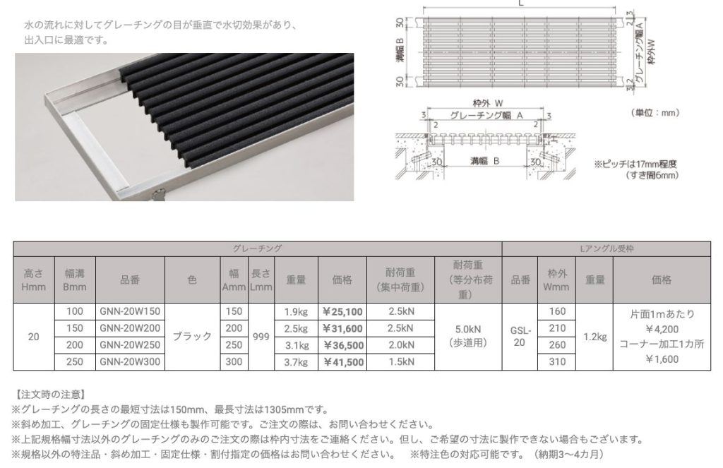＜株式会社 シマブン＞屋外用ノンスリップ樹脂グレーチング | BiC建材LABO