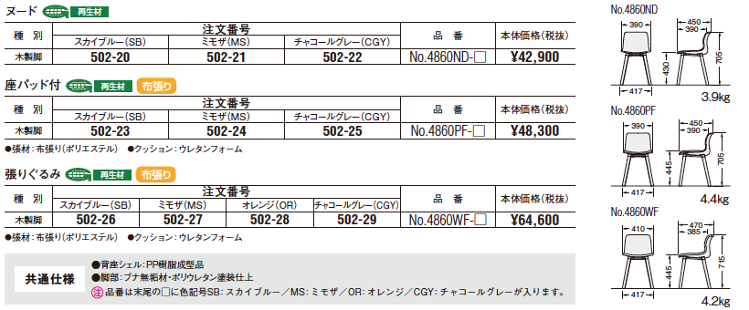 ＜株式会社ライオン事務器＞ミーティング用チェアー〈Spits（スピッツ）〉 | BiC建材LABO